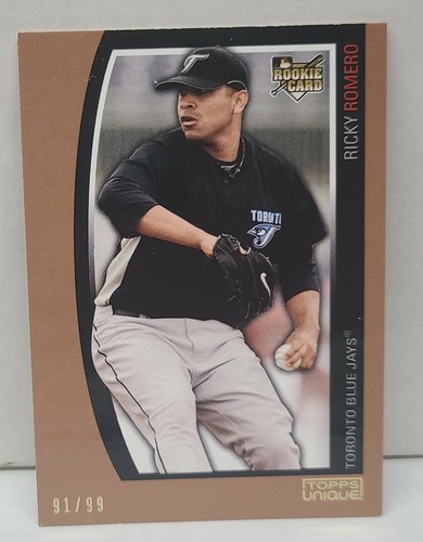 RICKY ROMERO 2009 Topps Unique Bronze #178 ~ /99 ~ Toronto BLUE JAYS | eBay