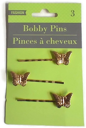 GOLD BUTTERFLIES Insect Bobby PIn Hair clips - Set of 3 SALE | eBay