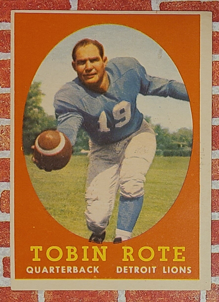 🔥🔥🔥 1958 Topps Football Tobin Rote Detroit Lions #94 🔥🔥🔥 | eBay