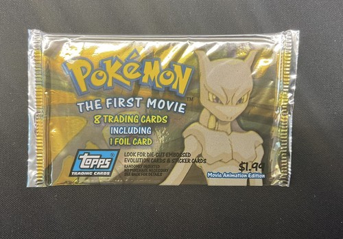 Pokemon Topps The First Movie Sealed Unopened Booster Pack Blue Logo | eBay