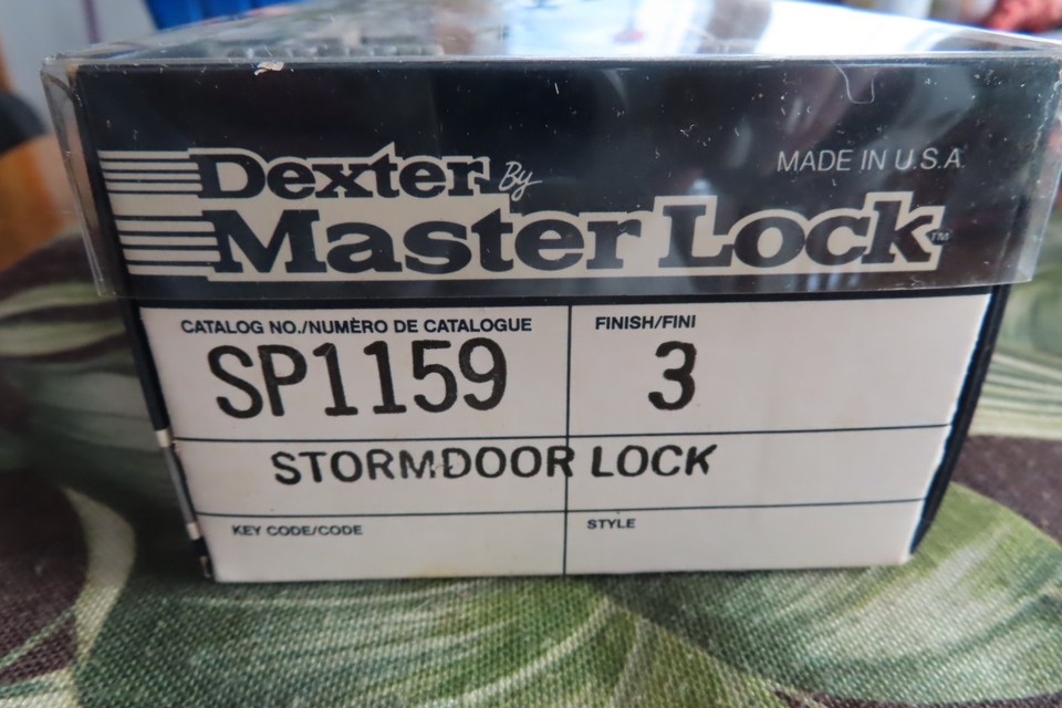 Dexter Screen/Storm Door Lock Brass #1159 (NO install instructions) | eBay