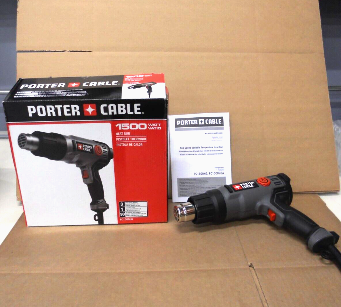 PORTER-CABLE ‎PC1500HG ‎Corded Electric Heat Gun - Black/Gray for sale ...