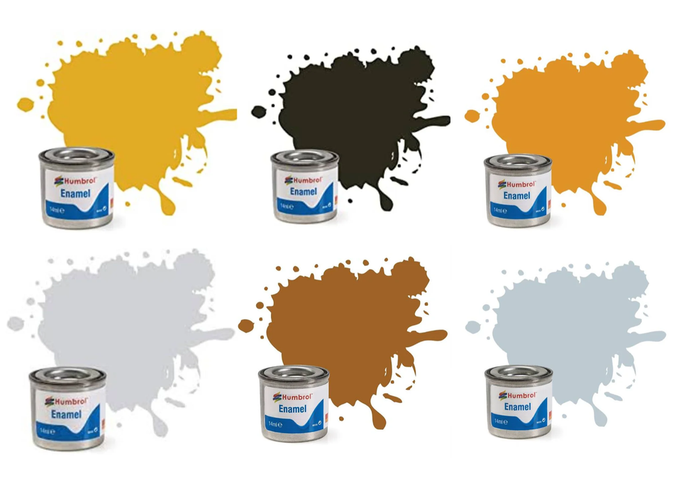 HUMBROL Enamel Model Paints 14ml tins over 100 colours Matt, Satin ...
