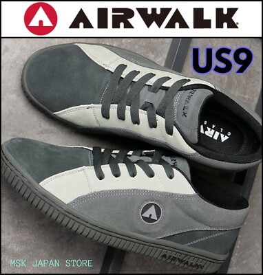AIRWALK ONE AWC1003 SS25 Gray Suede Sneakers Limited 90's Reprint New ...