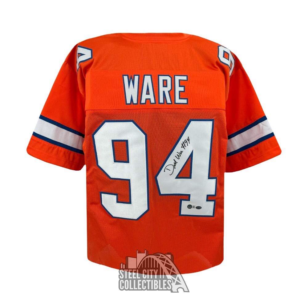 DeMarcus Ware Autographed Denver Throwback Orange Football Jersey - BAS ...