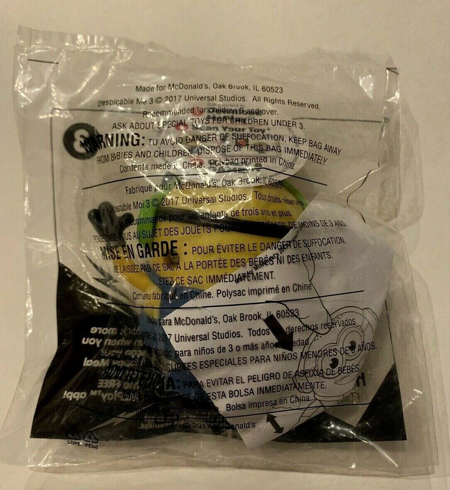 McDonald's Happy Meal Toy Despicable Me 3 Groovin Minion New & Sealed ...