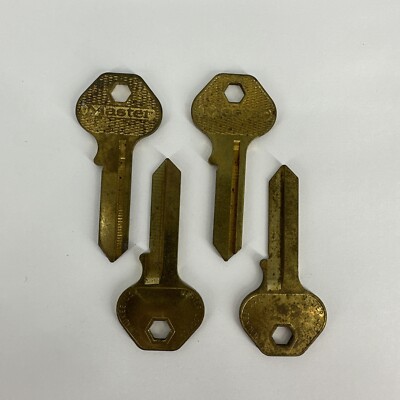 LOT OF 4 Master Brass Key Blank Uncut Keys 1062J M14 Made in USA NEW | eBay