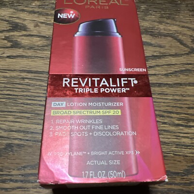 L'oreal Paris Revitalift Triple Power Day Lotion Spf 20 1.7 Oz Brand ...