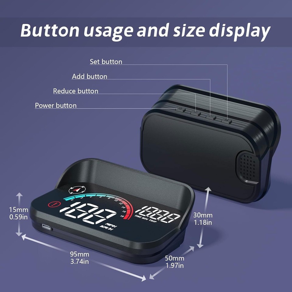 Digital Speedometer Universal GPS Car HUD Head Up Display Car Hud ...