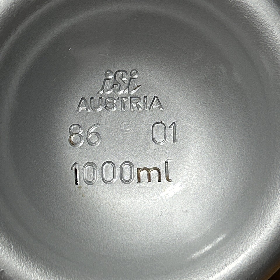 iSi Soda Siphon Stainless Steel 1000ml Austria 86 - 01 | eBay