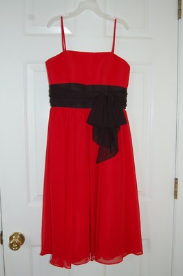 Alfred Angelo Red Lined Chiffon Formal/Prom/Bridesmaid Dress Sz 00 | eBay