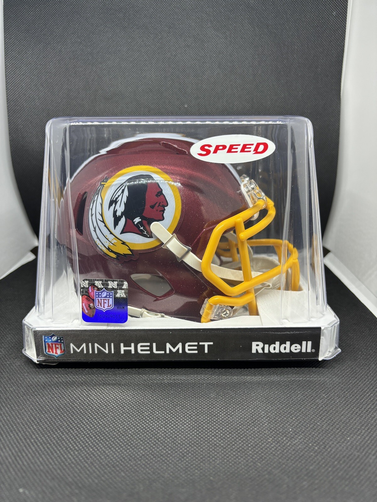Washington Redskins Custom Mini Football Helmet Riddell Speed With Box ...
