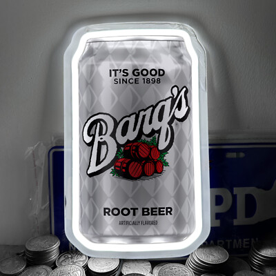 Barqs Root Beer Can For Gift Bar Mall Neon Sign Light Art Wall Decor 12 ...