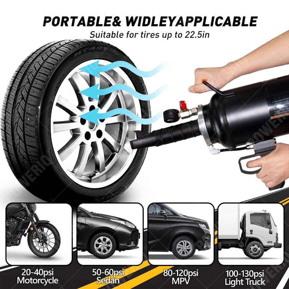 12 Litre Air Tank Bead Seater Tyre Tire Inflator Blaster Cannon ...