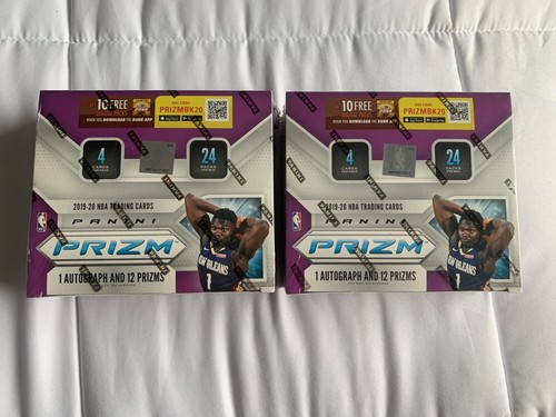 2 Factory Sealed 2019-20 Panini Prizm Basketball Retail Box 24 Pack ...