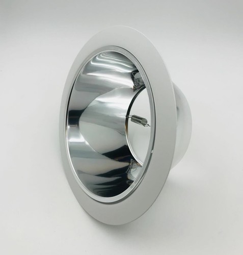 6" INCH RECESSED LIGHT TRIM SMOOTH CHROME REFLECTOR , METAL WHITE RING ...