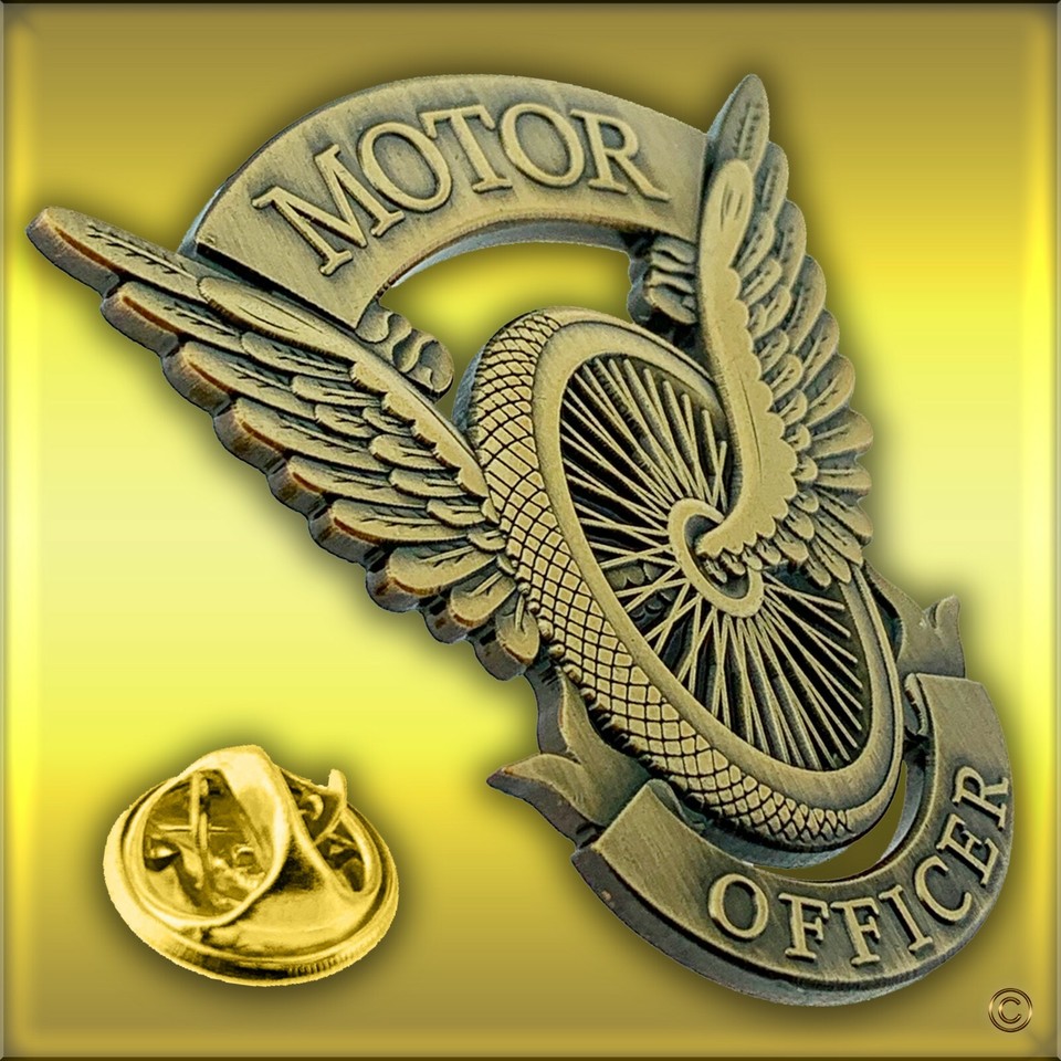 Motor Officer uniform Pin Antique Gold | eBay