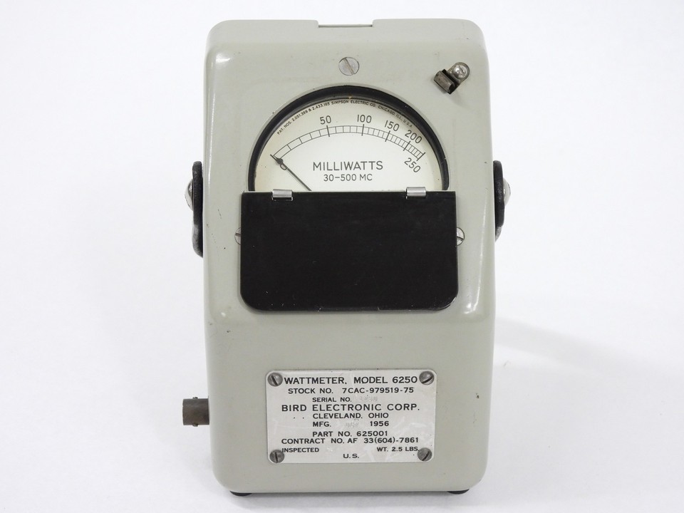 Bird 6250 30-500MHz 0-250mW QRP Milliwatt Meter Wattmeter Dummy Load ...