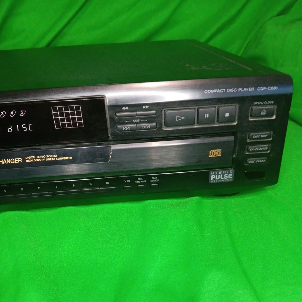 Sony CDP-C661 Compact Disc CD Player 5-disc CD Changer Tested & Works ...
