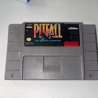 Pitfall The Mayan Adventure Super Nintendo SNES Authentic Tested Rare ...