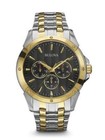 Bulova 98C120 Men's Dress Chronograph Black Dial Two-Tone Stainless ...