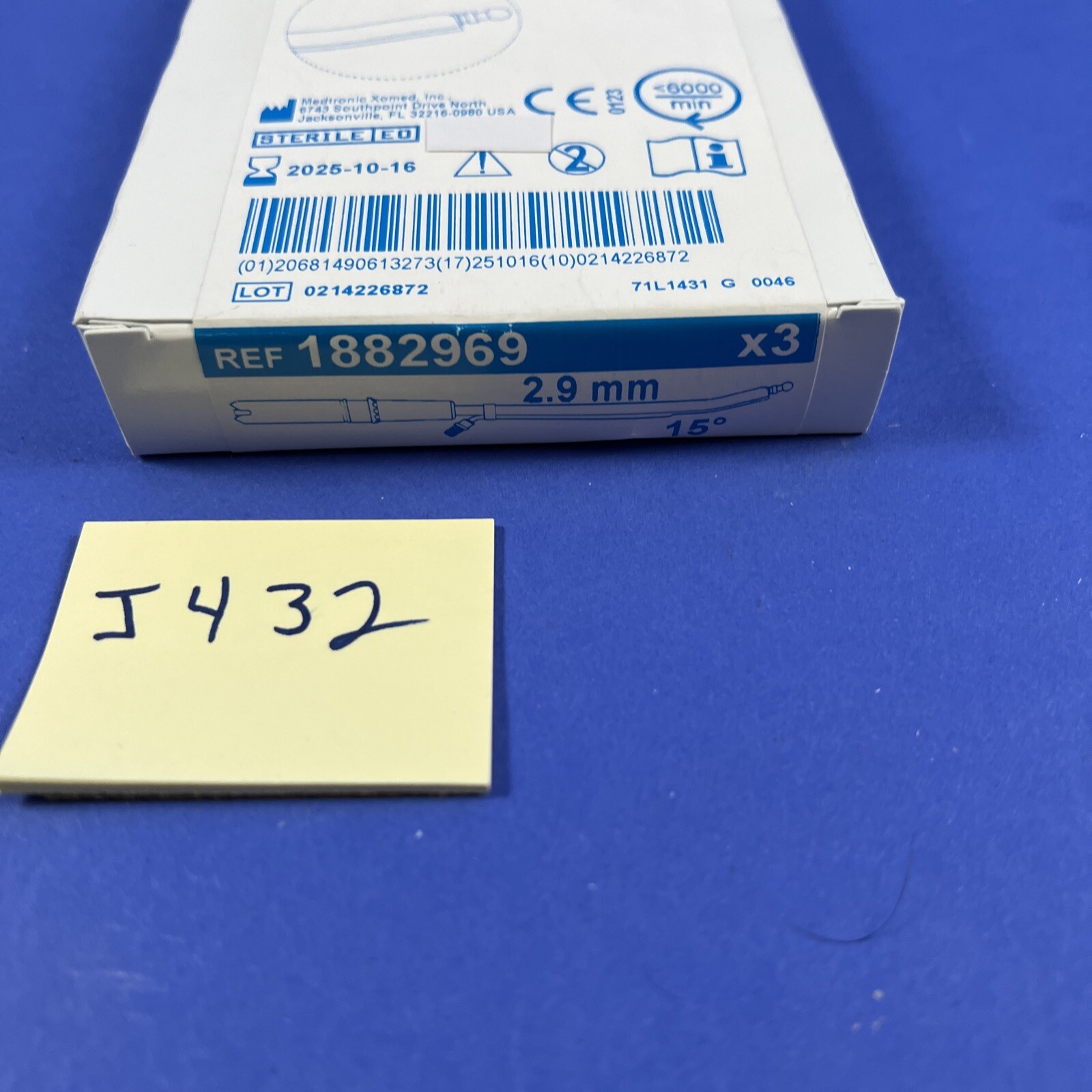 Medtronic Xomed Curved Diamond DCR Bur REF 1882969 Caixa de 2,9 mm x 15 ...