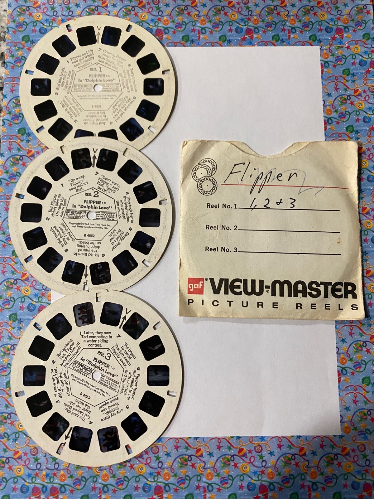 Viewmaster Reels "Flipper, Dolphin Love" 1966 3-Reel set | eBay