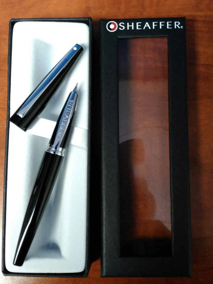 Sheaffer Taranis, Black (shiny finish) Fountain Pen M Nib | eBay