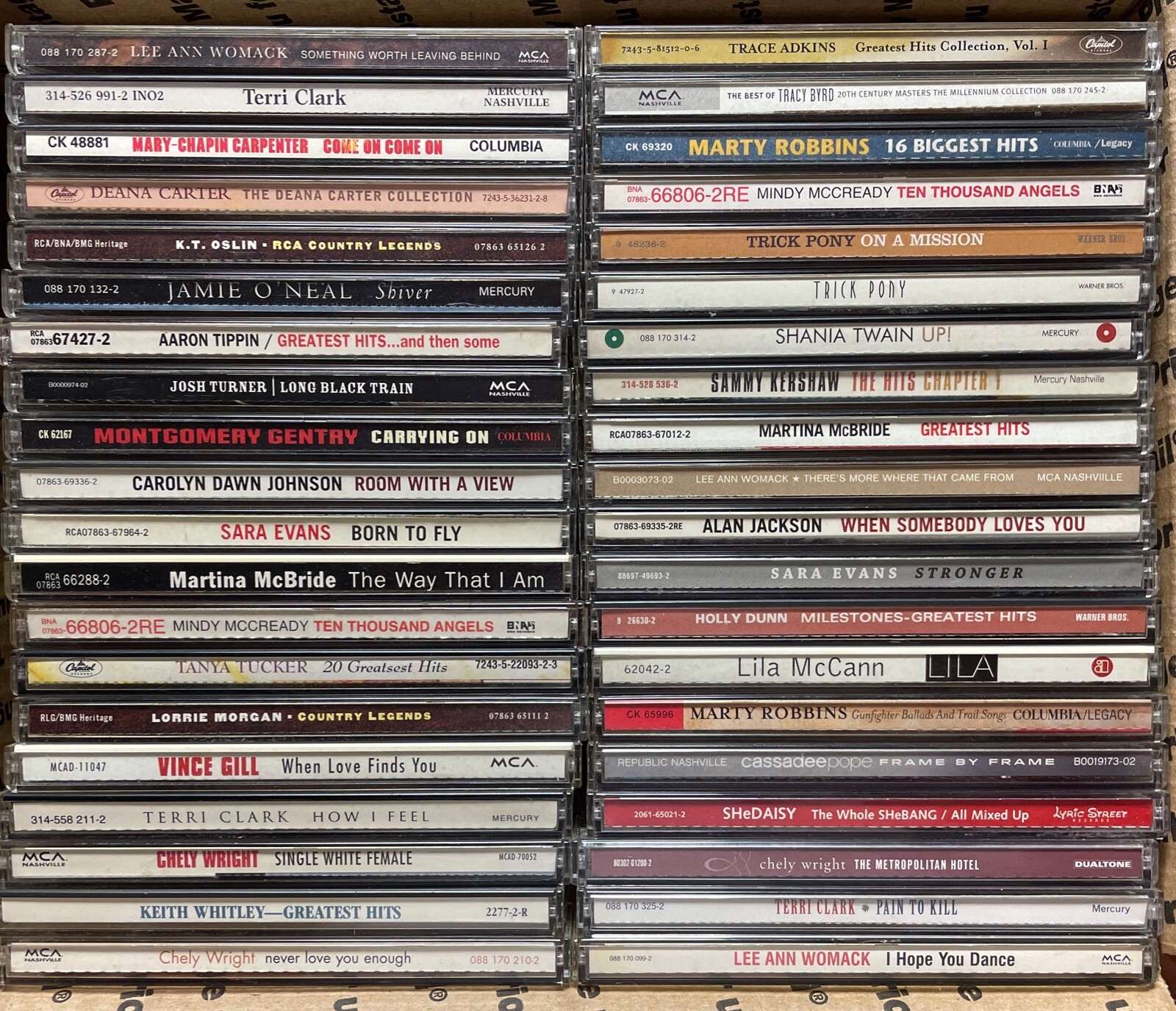 Top Country Music Cd’s Bulk Lot Of 40 Alan Jackson Shania Twain Martina ...