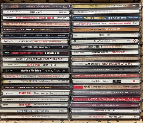 Top Country Music Cd’s Bulk Lot Of 40 Alan Jackson Shania Twain Martina ...