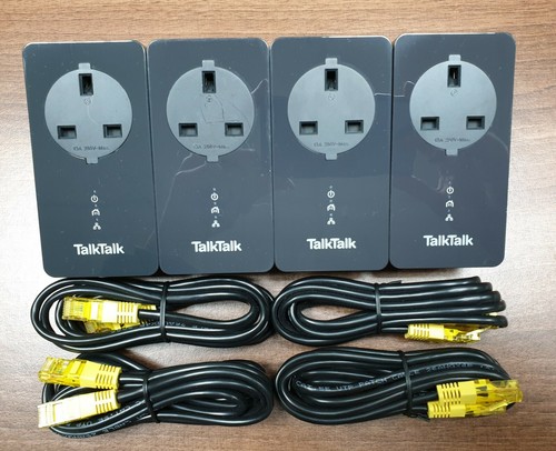 4 x D-Link TalkTalk DHP-P610AV Powerline Adapters Homeplugs 1000AV ...