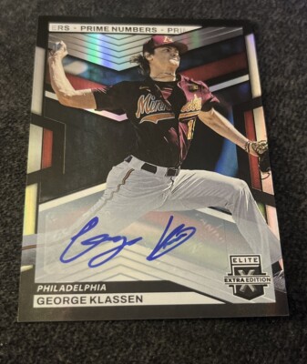 George Klassen 2023 Elite Extra Edition #40 ROOKIE AUTO PRIME NUMBERS ...