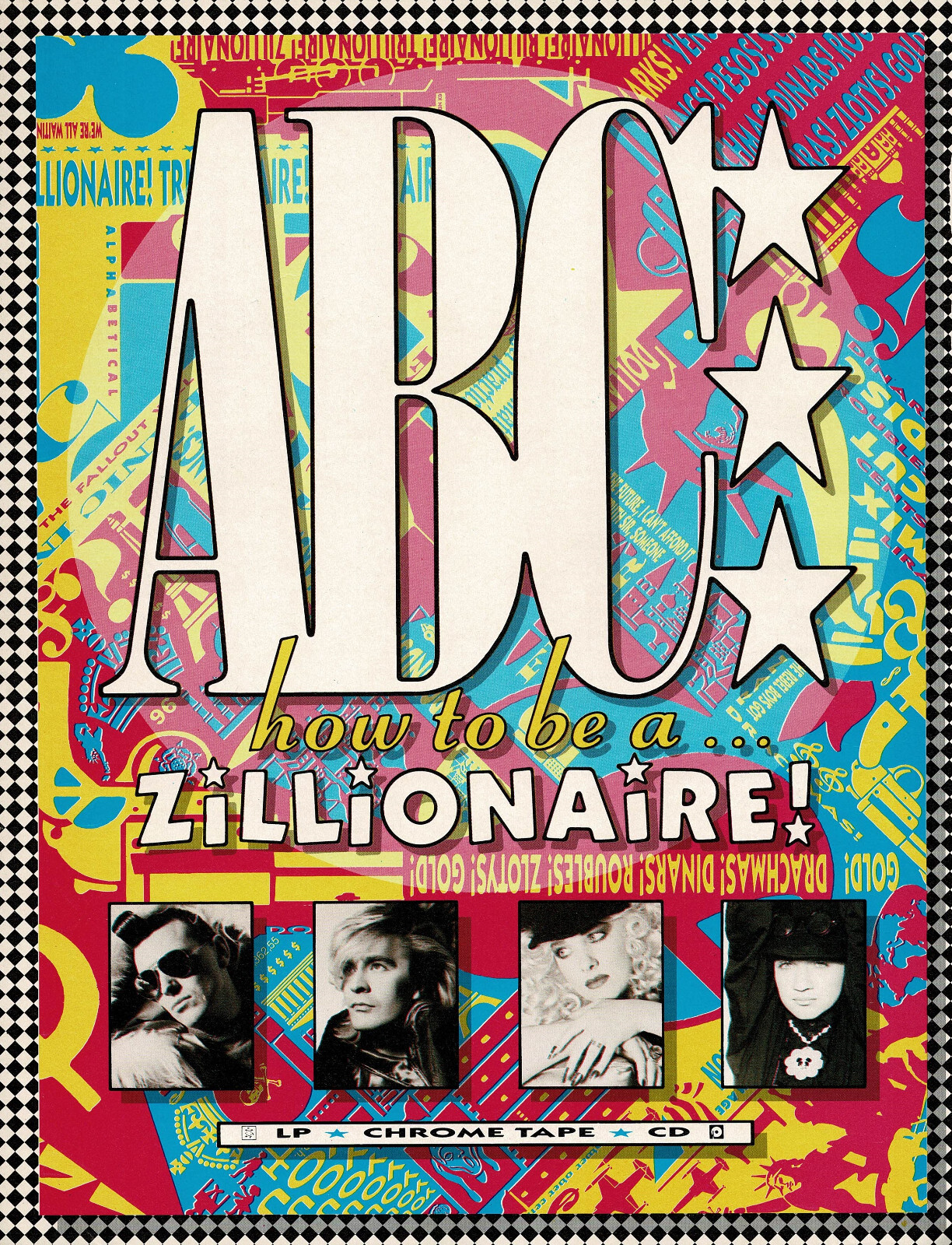 ABC How to be a Zillionaire Album Poster Trade Print Ad 1980s Original ...