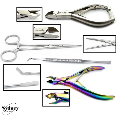 Manicure Podiatrist Toe Nail Surgery Kit Tools Locking Forceps Toenail ...