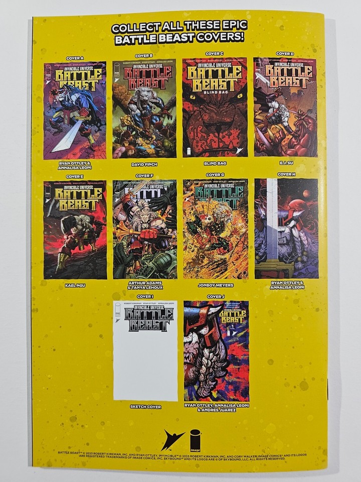 Invincible Universe Battle Beast #1 2025 1:100 Jonboy Meyers Foil ...