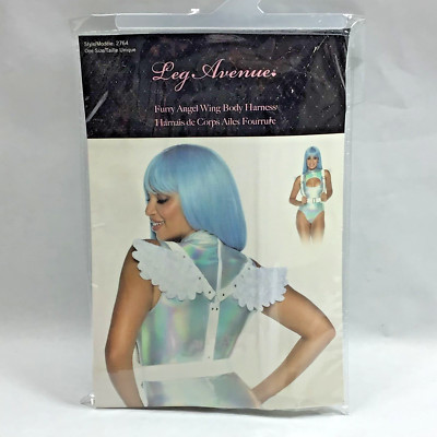Furry Angel Body Harness w/ Wings Angelic Nymph Cosplay Heavenly Fairy ...