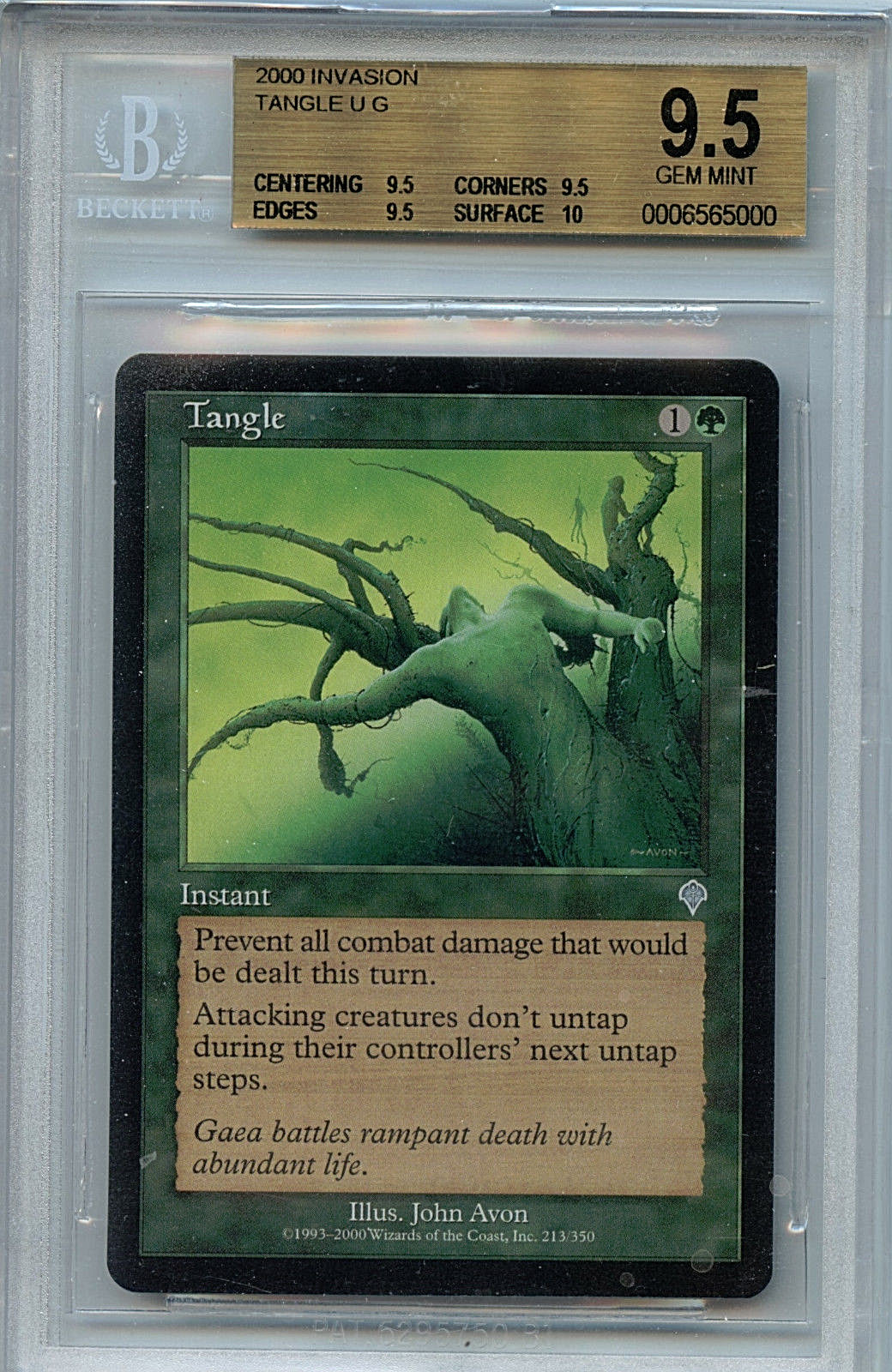 MTG Tangle BGS 9.5 Gem Mint Invasion Magic Card Amricons 5000 | eBay