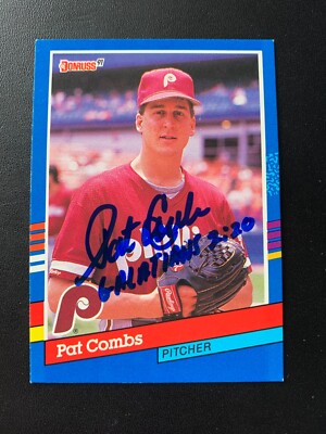 Pat Combs Signed 1991 Donruss #60 Card Philadelphia Phillies Autograph ...