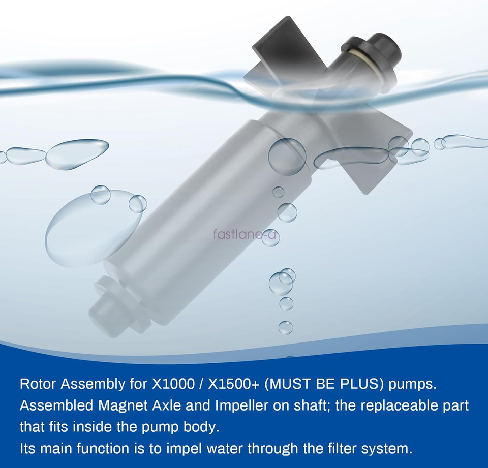 Rotor Impeller Shaft Assembly Fits Summer Waves Pool Part SFX1000 1500 ...