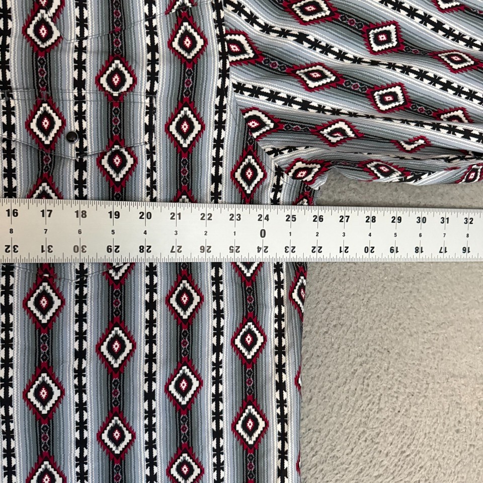 Wrangler Western Shirt Mens Size XL Aztec Long Sleeve Snap Button | eBay