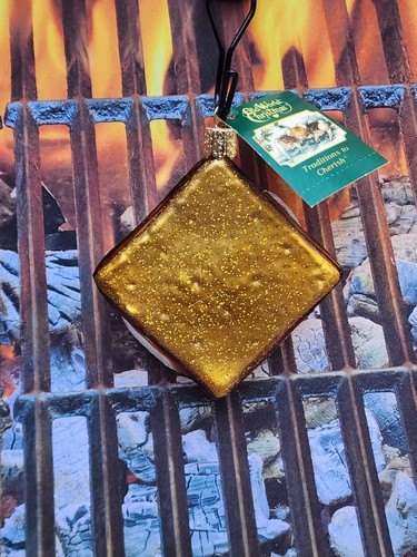 NEW OLD WORLD S'MORE GRAHAM CRACKER DESSERT BLOWN GLASS CHRISTMAS ...