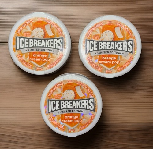 Ice Breakers Orange Cream Pop Mints Discontinued Limited Edition 3 Pack ...