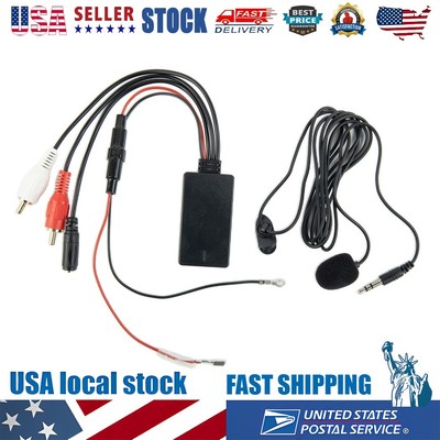 Car Cable Car Audio Microphone Auto-pairing 2 RCA Stecker ABS Adapter ...