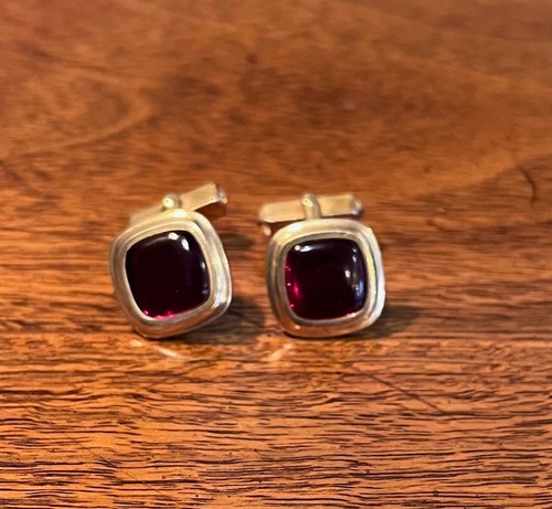 Vintage Swank Dark Ruby Red Lucite Cufflinks | eBay