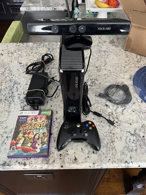 Xbox 360 S Slim 250 GB Console Model 1439 w/ Kinect Controller & Games ...