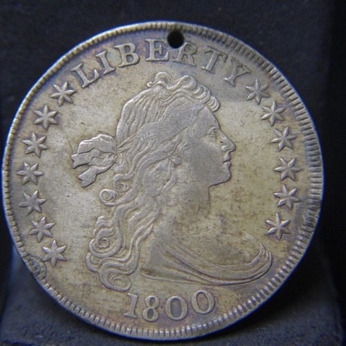 1800 Draped Bust Silver Dollar $1 XF Details, holed, porous | eBay