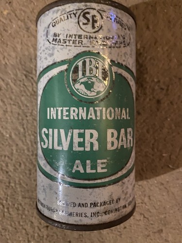 50’s International SILVER BAR ALE FLAT TOP CAN . Solid outdoor rare ...