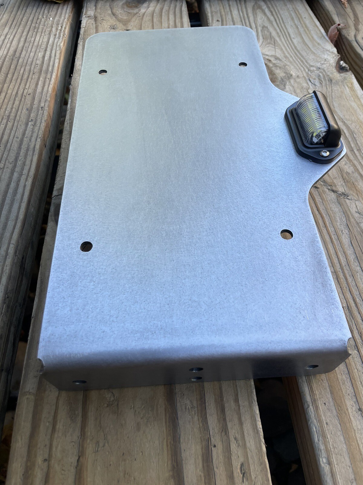 Side Mount License Plate Holder Trailer Flatbed RV Heavy Duty Steel Led ...