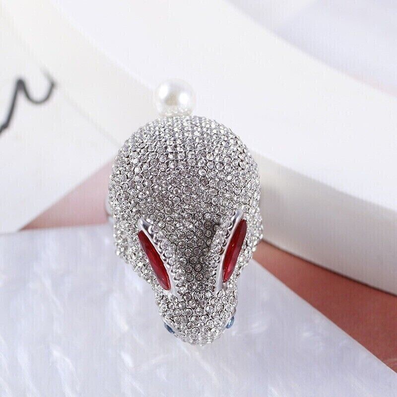 3Ct Marquise Lab-Created Red Ruby Rabbit Engagement Ring 14K White Gold ...