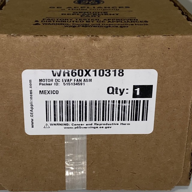 OEM GE Refrigerator Evaporator Fan Motor WR60X10318 for sale online | eBay